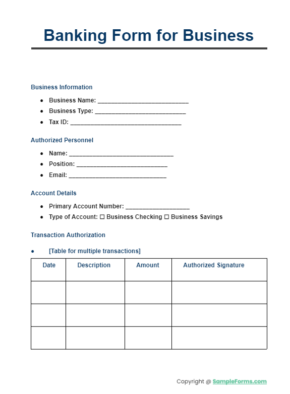 FREE 34+ Banking Form Samples, PDF, MS Word, Google Docs
