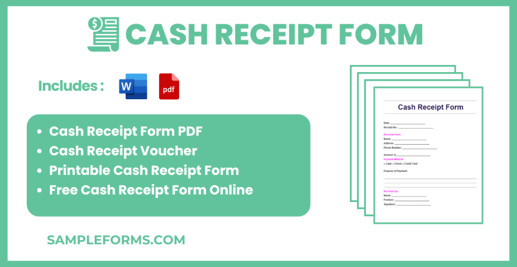 FREE 16+ Cash Receipt Form Samples, PDF, MS Word, Google Docs, Excel
