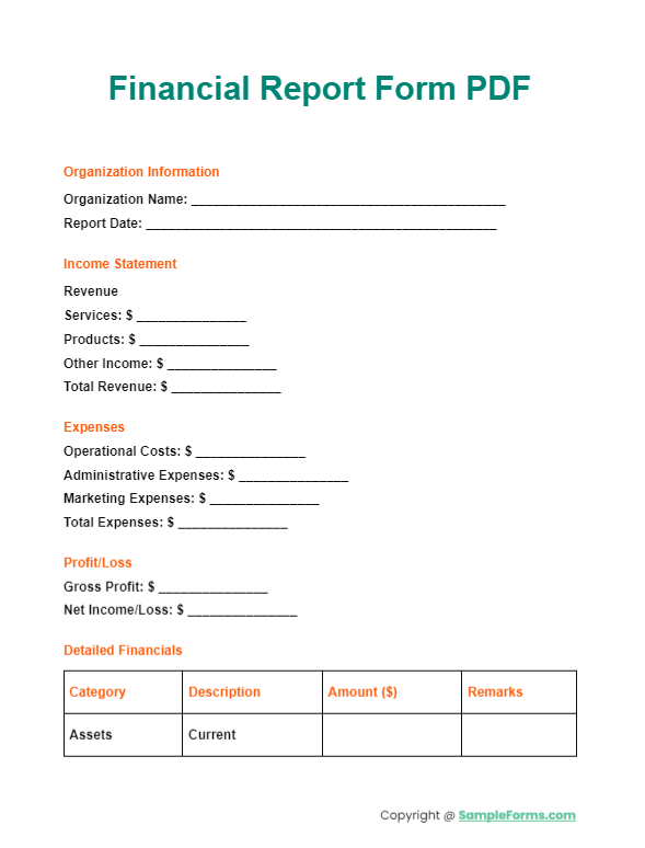 FREE 12+ Financial Report Form Samples, PDF, MS Word, Google Docs