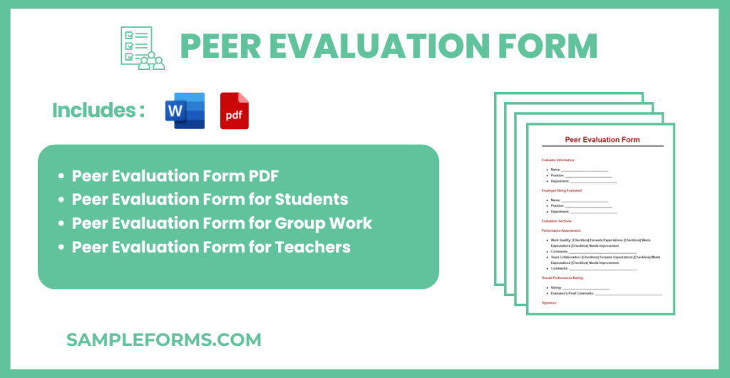 FREE 16+ Peer Evaluation Form Samples, PDF, MS Word, Google Docs, Excel