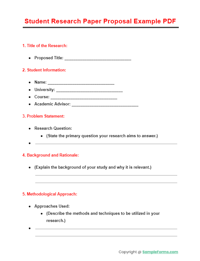 FREE 11+ Research Paper Proposal Form Samples, PDF, MS Word, Google Docs