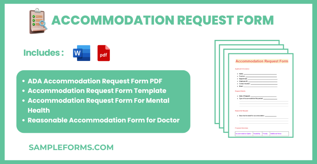 FREE 38+ Accommodation Request Form Samples, PDF, MS Word, Google Docs ...