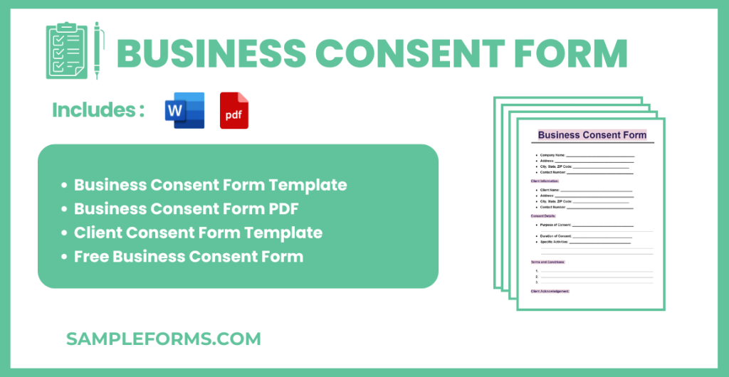 FREE 11+ Business Consent Form Samples, PDF, MS Word, Google Docs