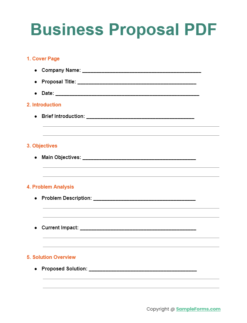 FREE 18+ Business Proposal Samples, PDF, MS Word, Google Docs