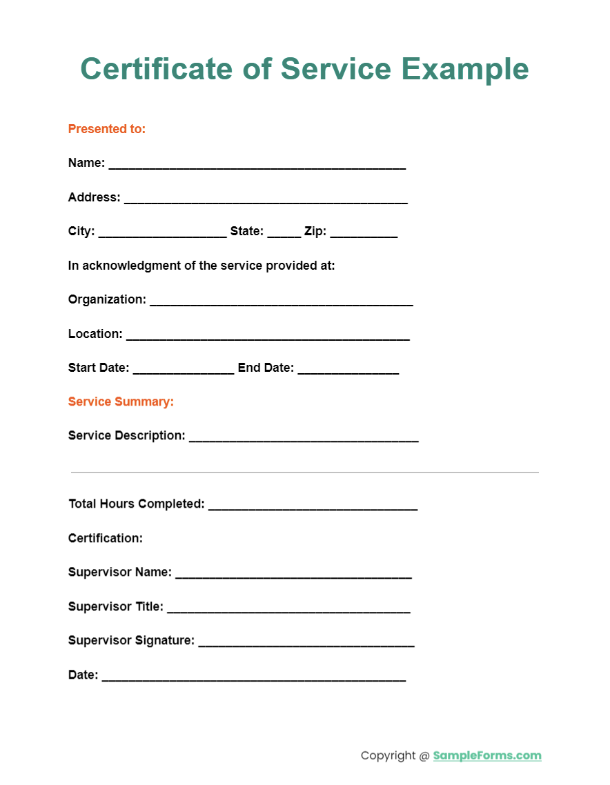 FREE 19+ Certificate of Service Form Samples, PDF, MS Word, Google Docs