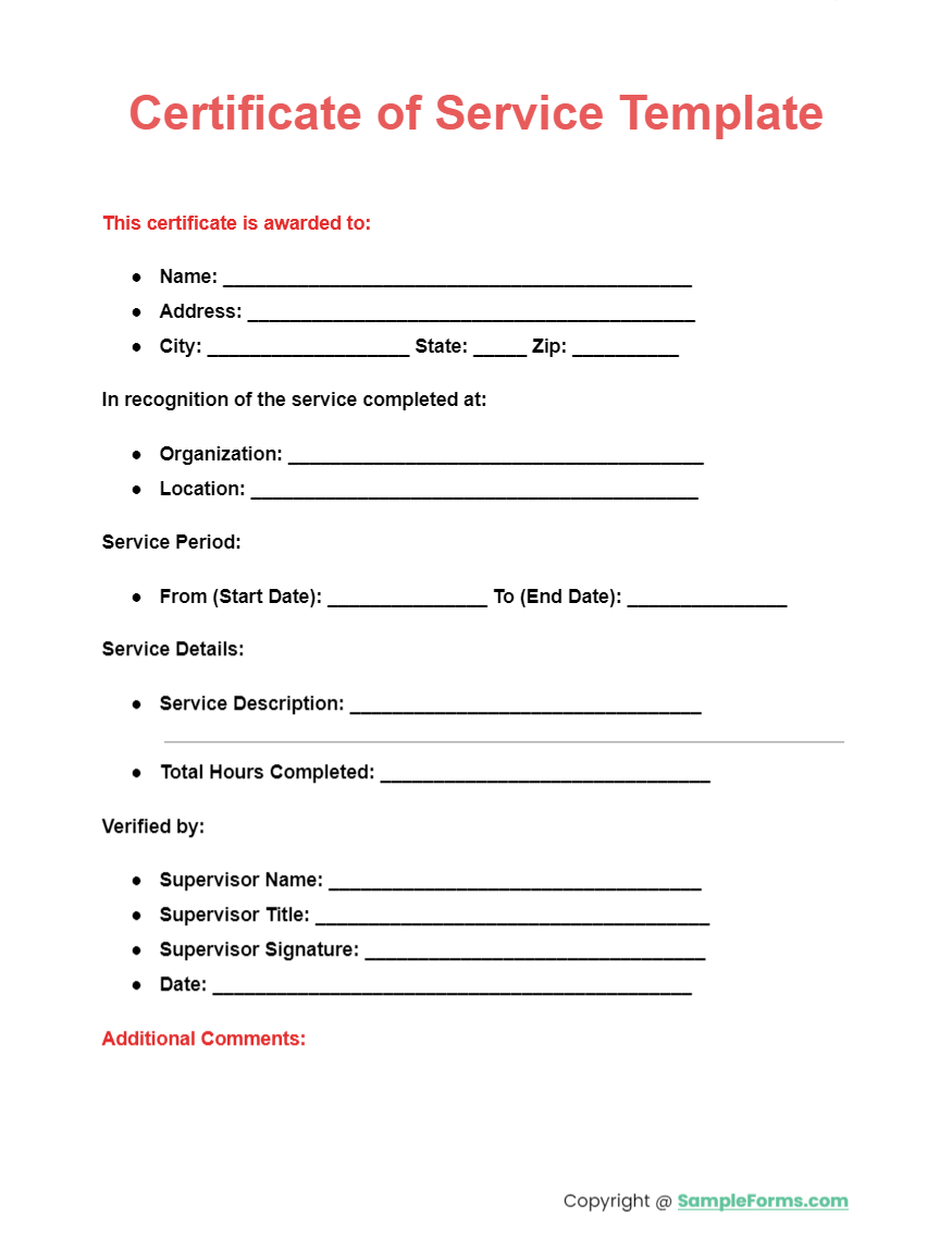 FREE 19+ Certificate of Service Form Samples, PDF, MS Word, Google Docs