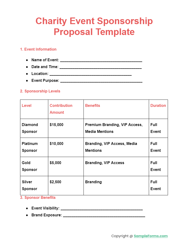 FREE 12+ Event Sponsorship Proposal Form Samples, PDF, MS Word, Google Docs