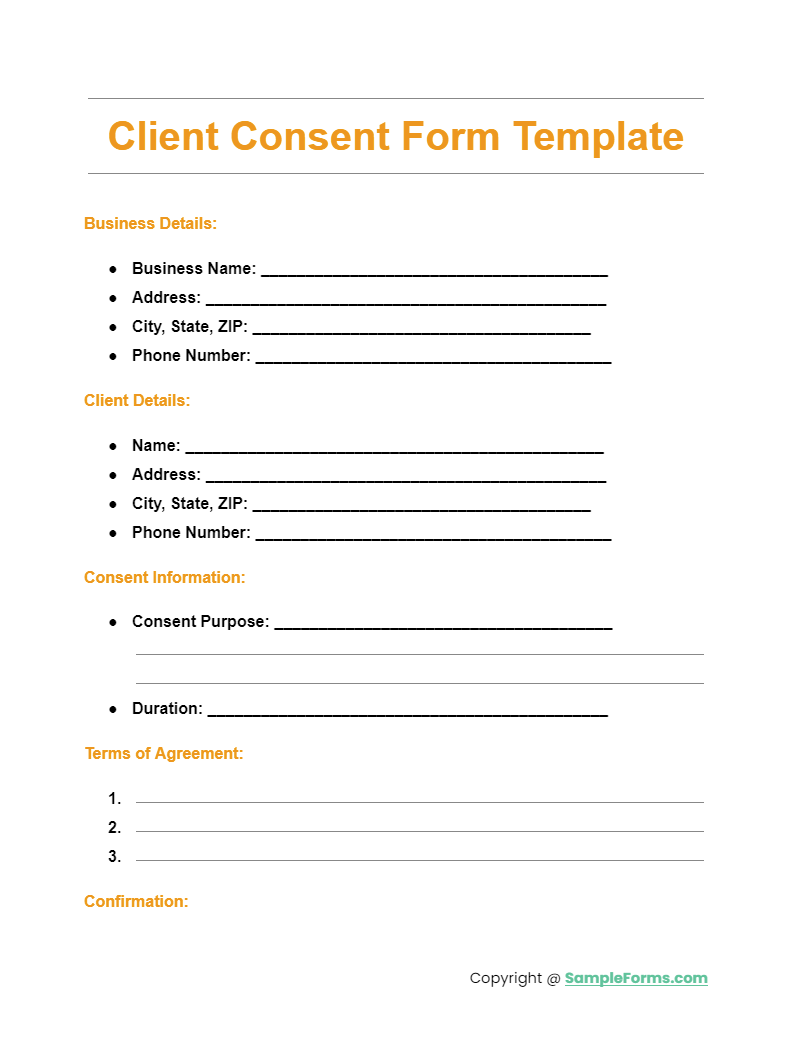 FREE 11+ Business Consent Form Samples, PDF, MS Word, Google Docs