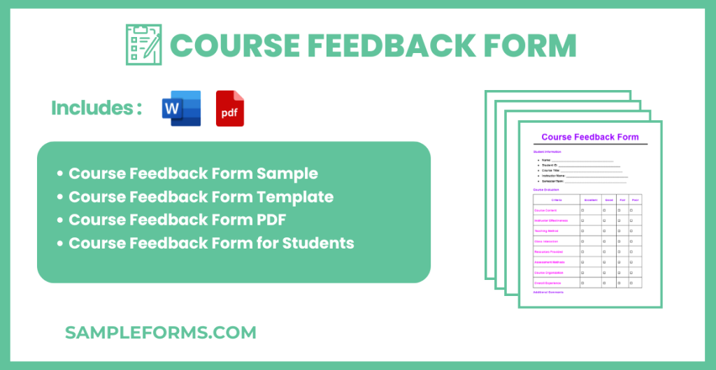 FREE 12+ Course Feedback Form Samples, PDF, MS Word, Google Docs