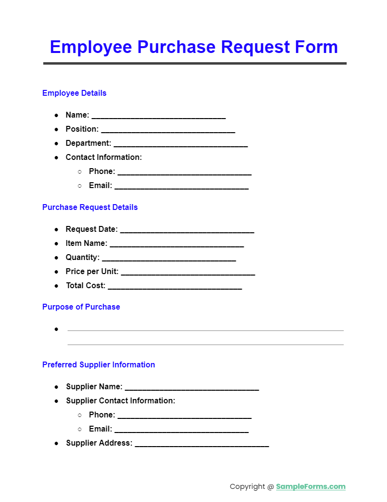 FREE 15+ Purchase Request Form Samples, PDF, MS Word, Google Docs, Excel