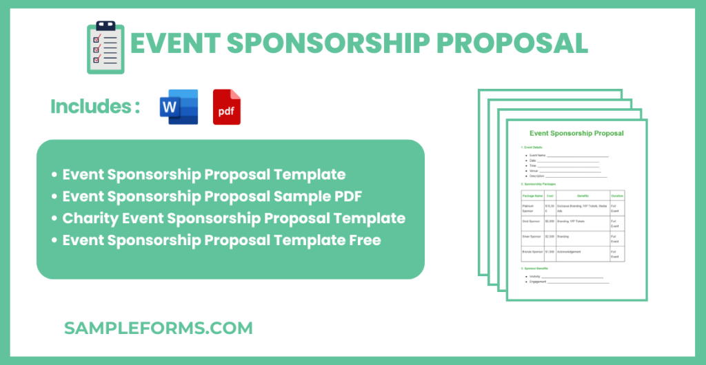 FREE 12+ Event Sponsorship Proposal Form Samples, PDF, MS Word, Google Docs