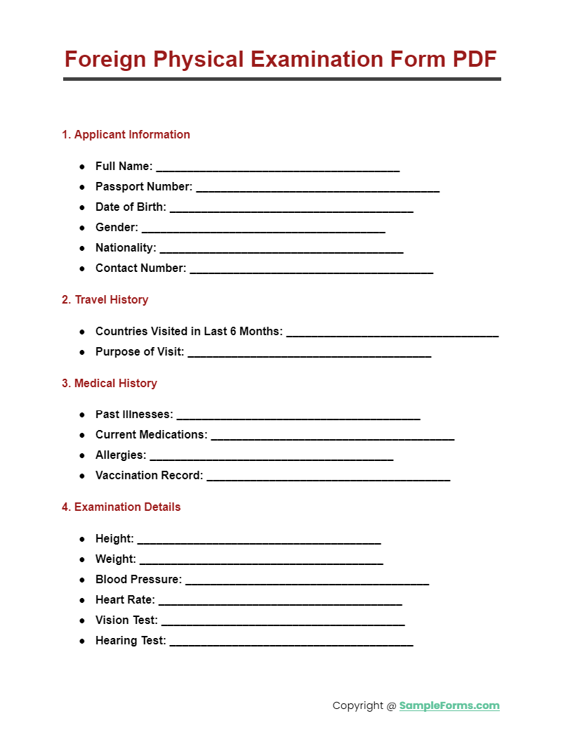 FREE 16+ Physical Examination Form Samples, PDF, MS Word, Google Docs, Excel