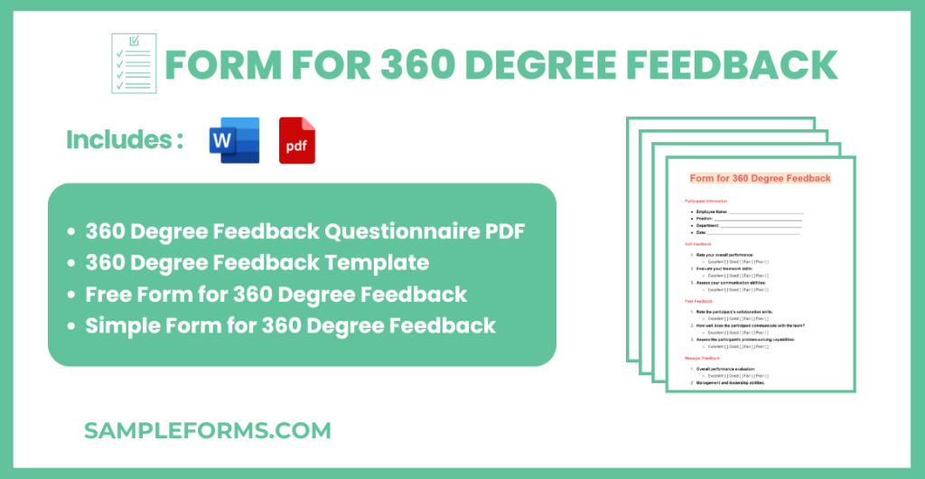 FREE 15+ Form for 360 Degree Feedback Samples, PDF, MS Word, Google Docs, Excel