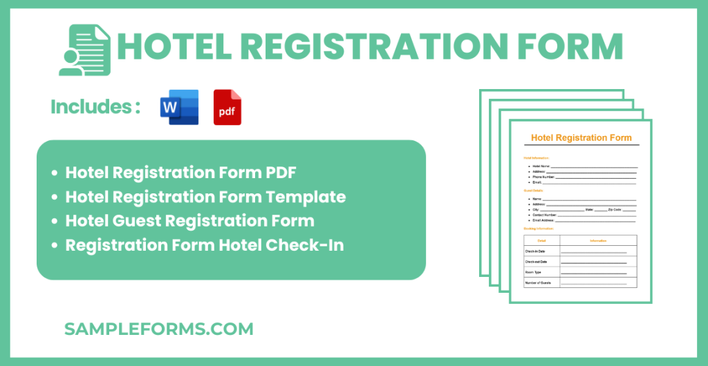 FREE 14+ Hotel Registration Form Samples, PDF, MS Word, Google Docs, Excel