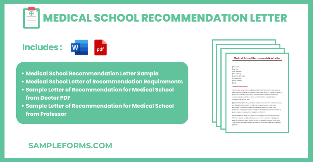 FREE 10+ Medical School Recommendation Letter Samples, PDF, MS Word ...