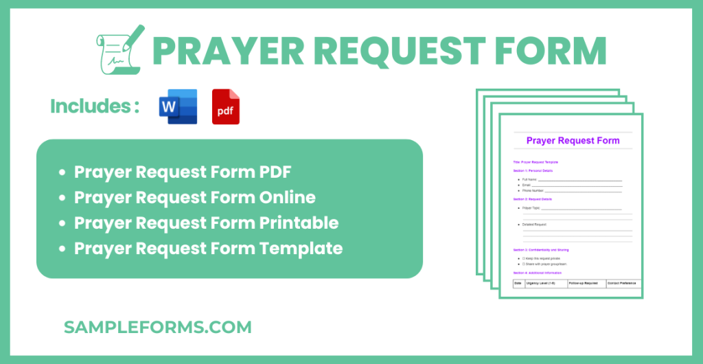 FREE 14+ Prayer Request Form Samples, PDF, MS Word, Google Docs