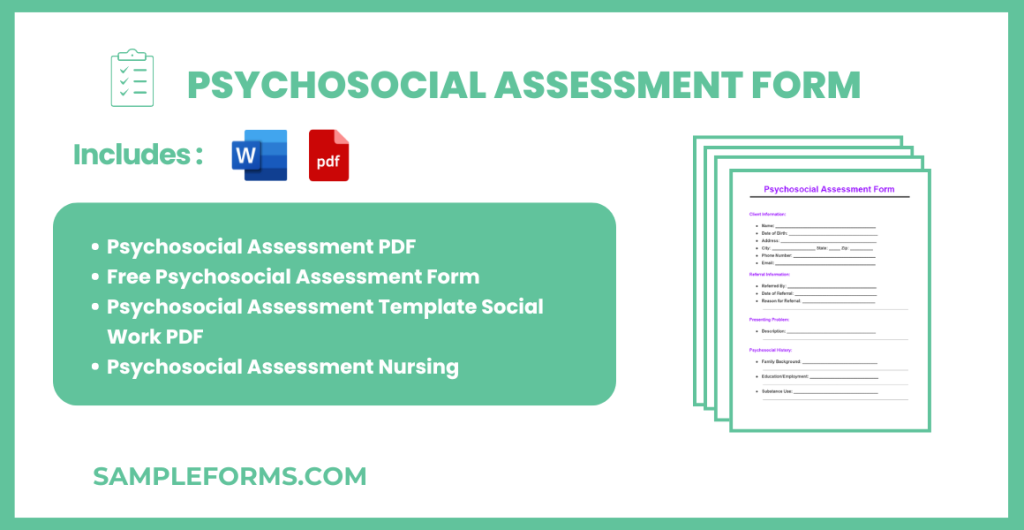 FREE 11+ Psychosocial Assessment Form Samples, PDF, MS Word, Google Docs