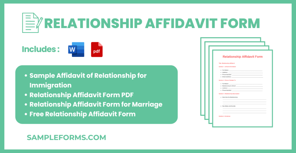 FREE 12+ Relationship Affidavit Form Samples, PDF, MS Word, Google Docs