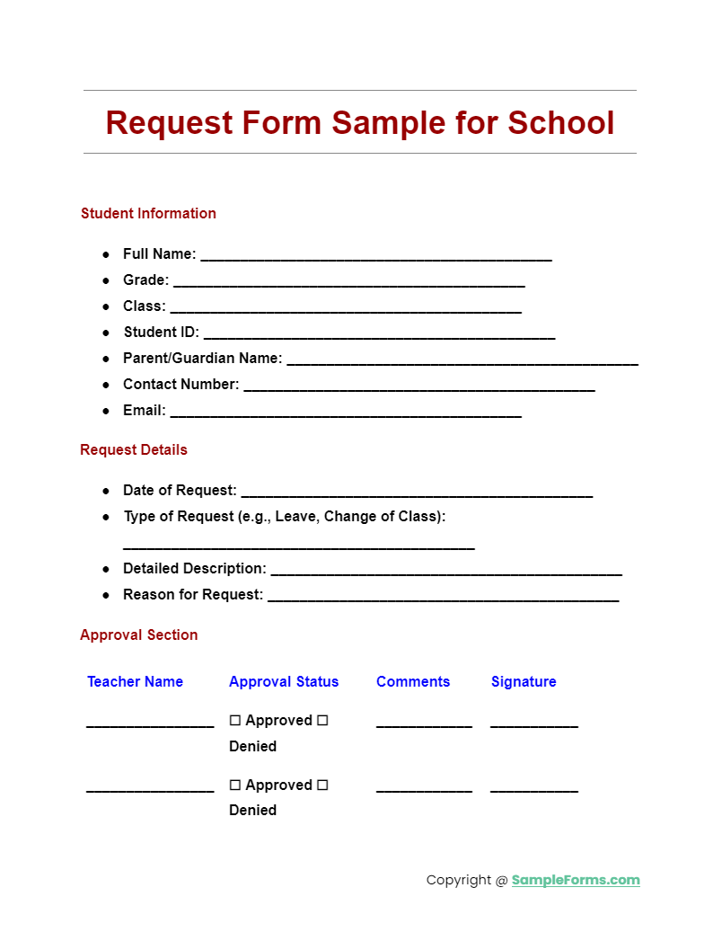 FREE 52+ Request Form Samples, PDF, MS Word, Google Docs, Excel