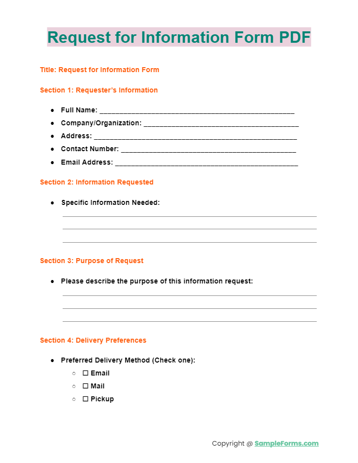 FREE 14+ Information Form Samples, PDF, MS Word, Google Docs, Excel