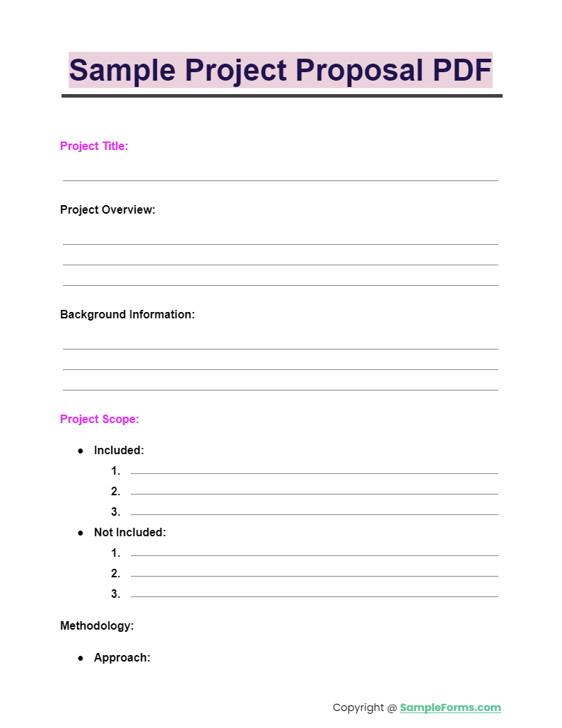 Sample Project Proposal