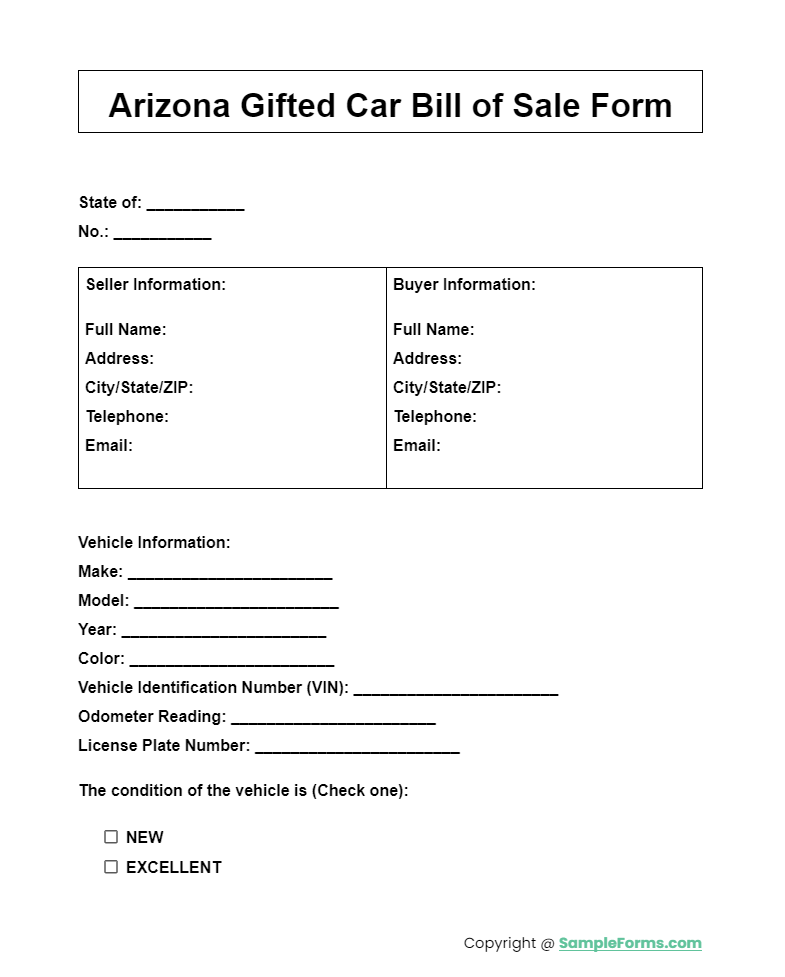FREE 33+ Arizona Bill of Sale Form Samples, PDF, MS Word, Google Docs