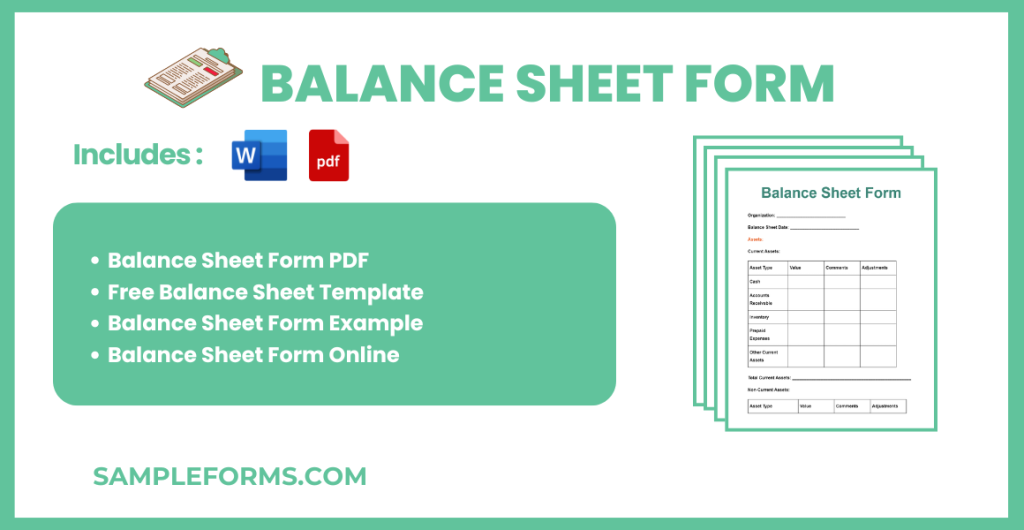 FREE 12+ Balance Sheet Form Samples, PDF, MS Word, Google Docs, Excel