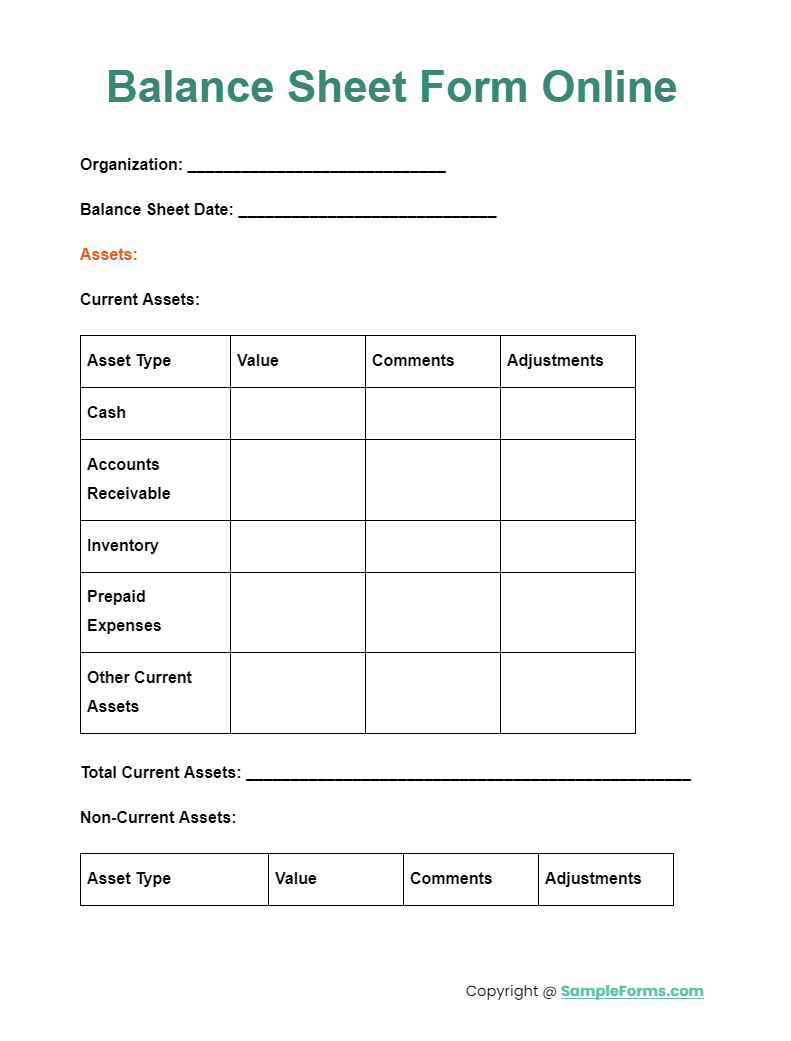FREE 12+ Balance Sheet Form Samples, PDF, MS Word, Google Docs, Excel