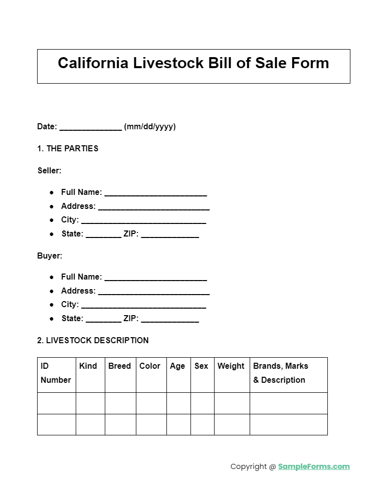 FREE 33+ California Bill of Sale Form Samples, PDF, MS Word, Google Docs