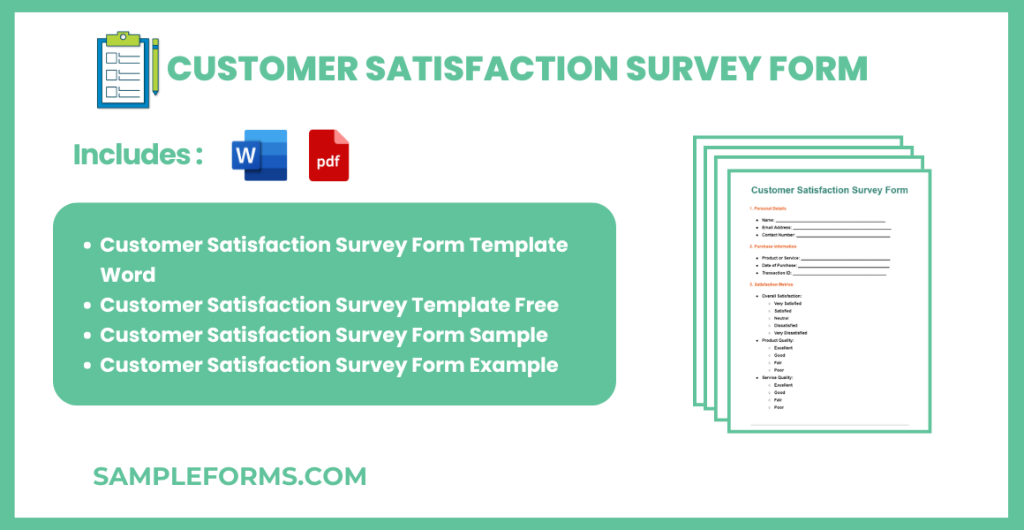 FREE 15+ Customer Satisfaction Survey Form Samples, PDF, MS Word ...