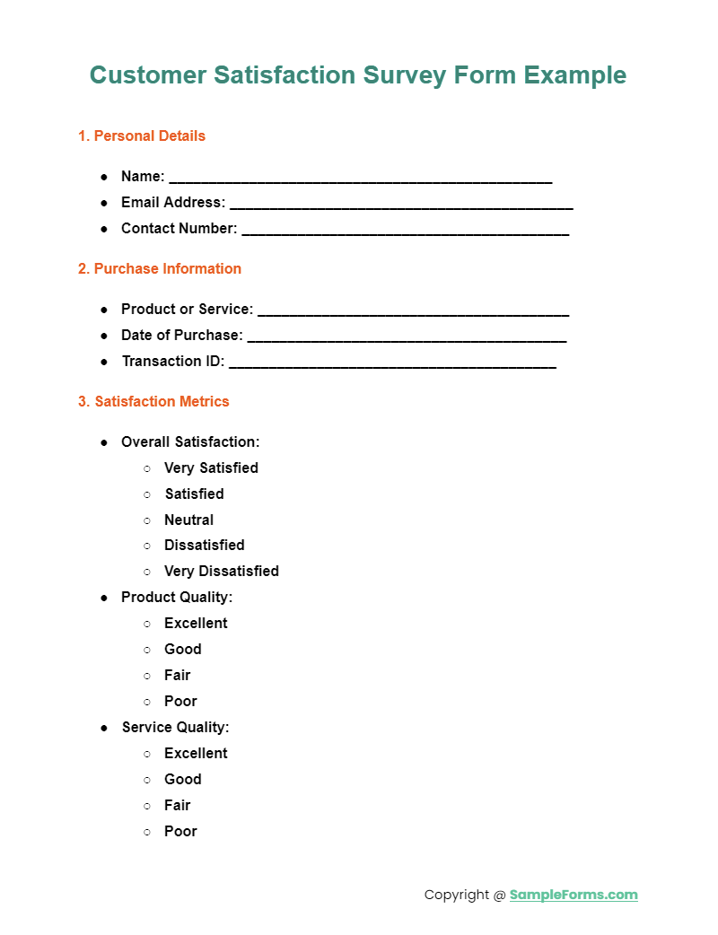 FREE 15+ Customer Satisfaction Survey Form Samples, PDF, MS Word ...