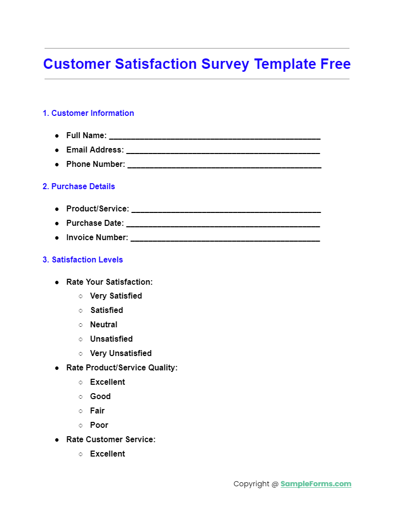 FREE 15+ Customer Satisfaction Survey Form Samples, PDF, MS Word ...
