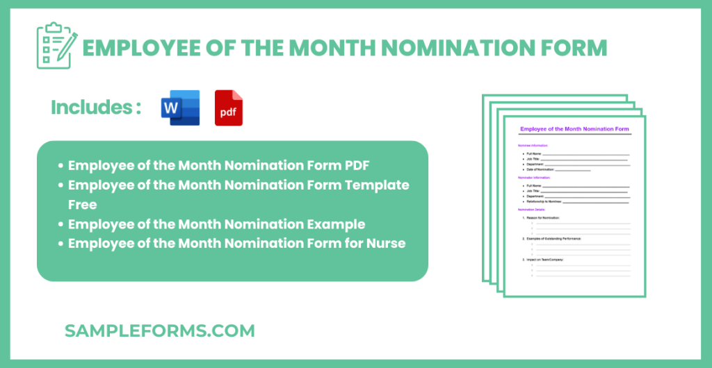 FREE 14+ Employee of the Month Nomination Forms in Samples, PDF, MS ...
