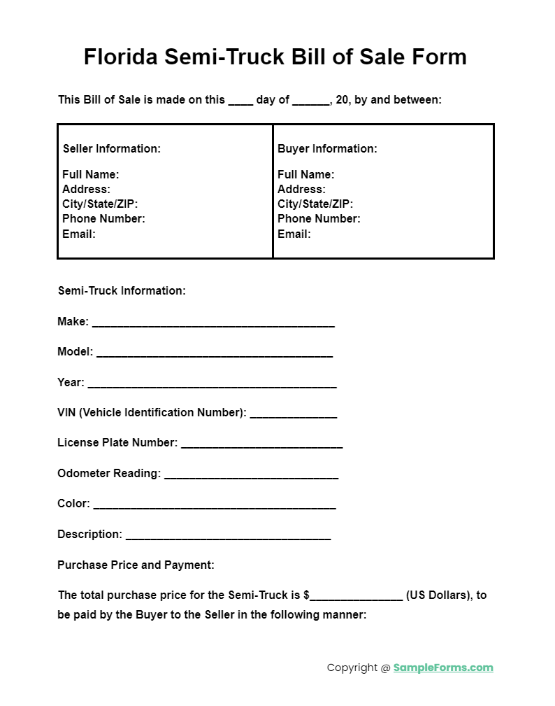 FREE 33+ Florida Bill of Sale Form Samples, PDF, MS Word, Google Docs