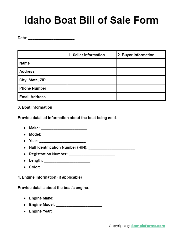 FREE 33+ Idaho Bill of Sale Form Samples, PDF, MS Word, Google Docs