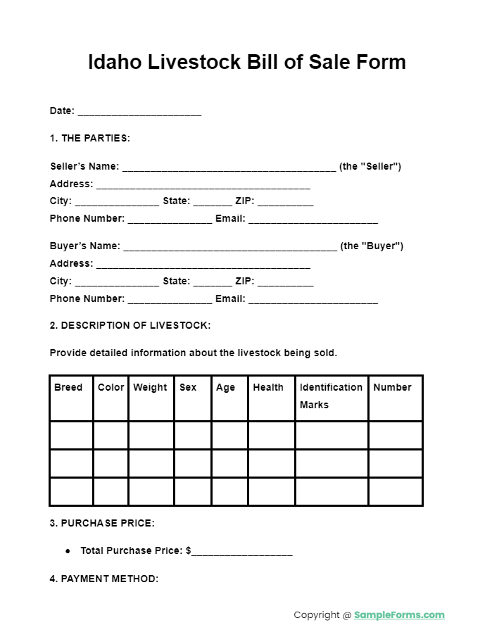 FREE 33+ Idaho Bill of Sale Form Samples, PDF, MS Word, Google Docs