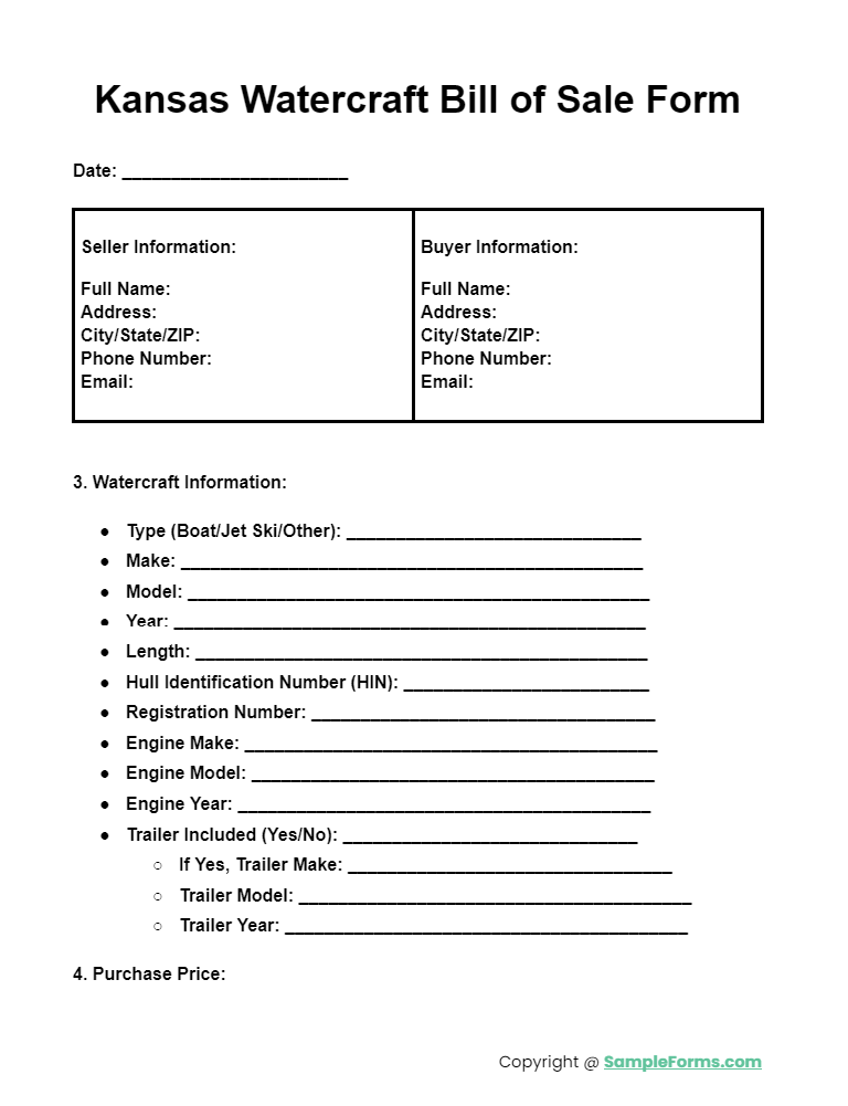 FREE 33+ Kansas Bill of Sale Form, PDF, MS Word, Google Docs