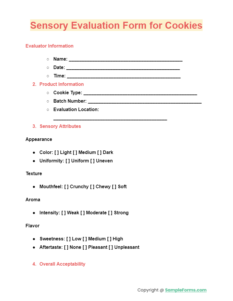 FREE 10+ Food Sensory Evaluation Form Samples, PDF, MS Word, Google Docs