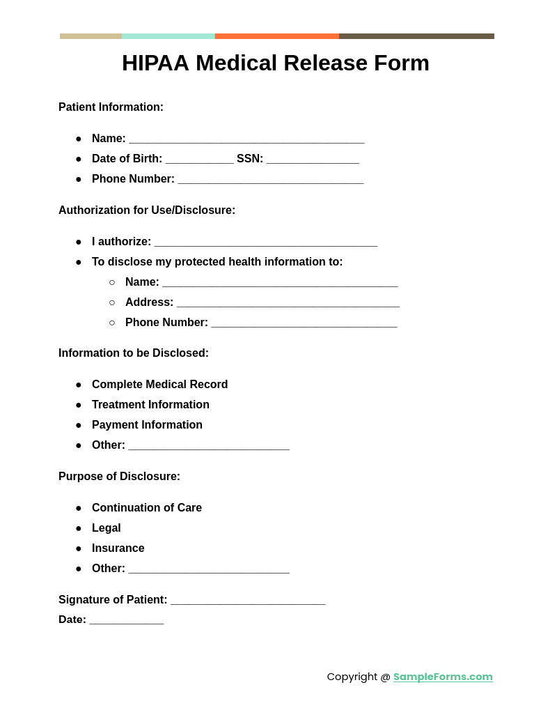 FREE 32+ Medical Release Form Samples, PDF, MS Word, Google Docs