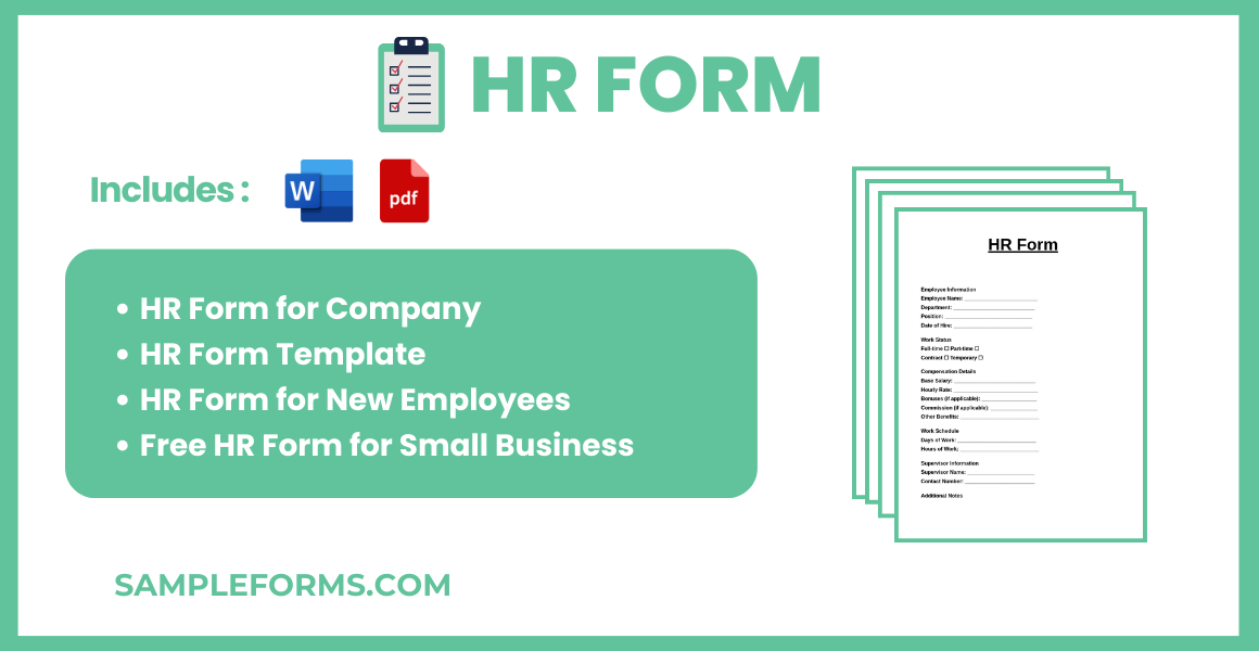 FREE 44+ HR Form Samples, PDF, MS Word, Google Docs