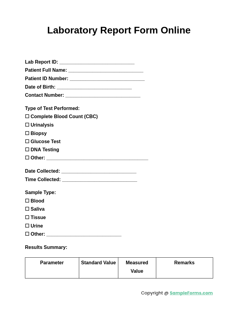 FREE 15+ Laboratory Report Form Samples, PDF, MS Word, Google Docs