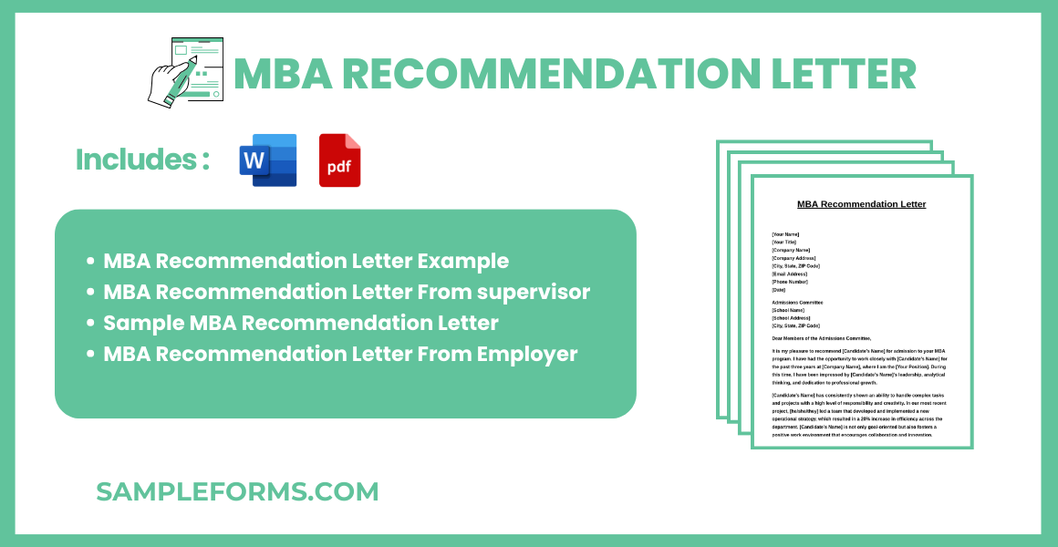 FREE 12+ MBA Recommendation Letter Samples, PDF, MS Word, Google Docs