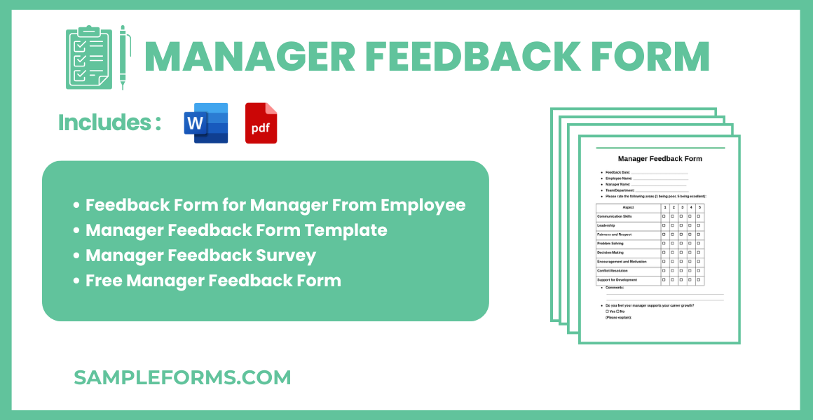 FREE 9+ Manager Feedback Form Samples, PDF, MS Word, Google Docs