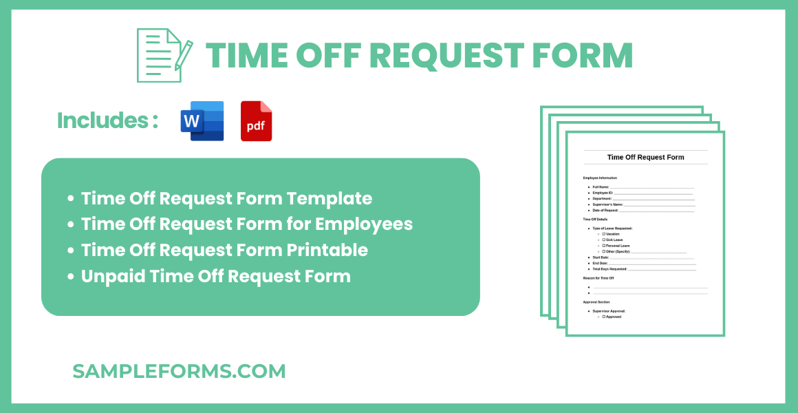 FREE 13+ Sample Time Off Request Forms in PDF | MS Word | Excel