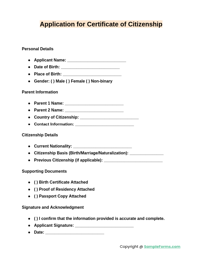 FREE 11+ Certificate Application Form Samples, PDF, MS Word, Google Docs
