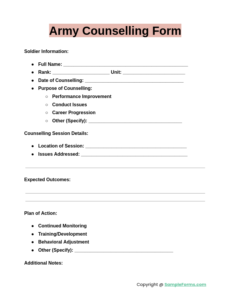 FREE 38+ Counselling Form Samples, PDF, MS Word, Google Docs