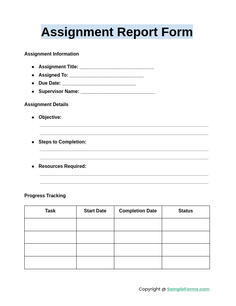 FREE 17+ Report Forms Samples, PDF, MS Word, Google Docs