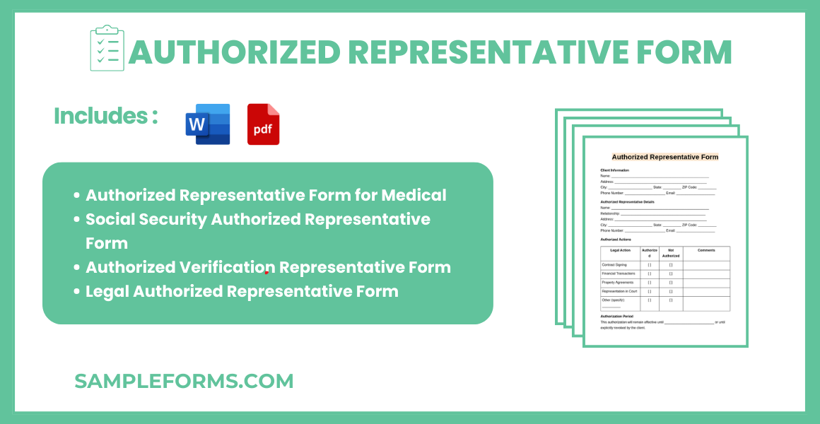 FREE 13+ Authorized Representative Forms Samples, PDF, MS Word, Google Docs