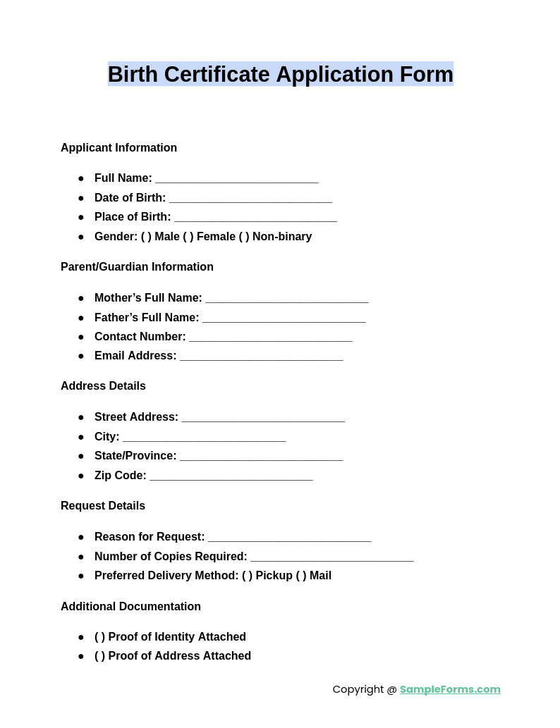 FREE 11+ Certificate Application Form Samples, PDF, MS Word, Google Docs