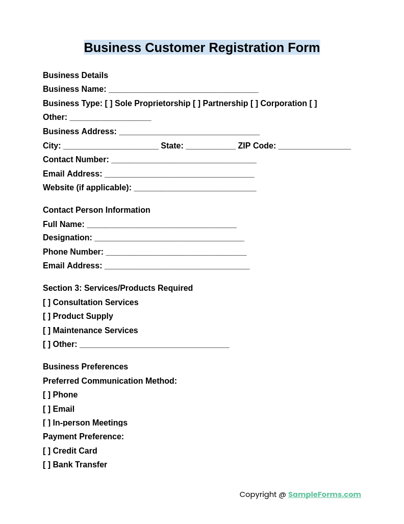 FREE 12+ Customer Registration Form Samples, PDF, MS Word, Google Docs ...